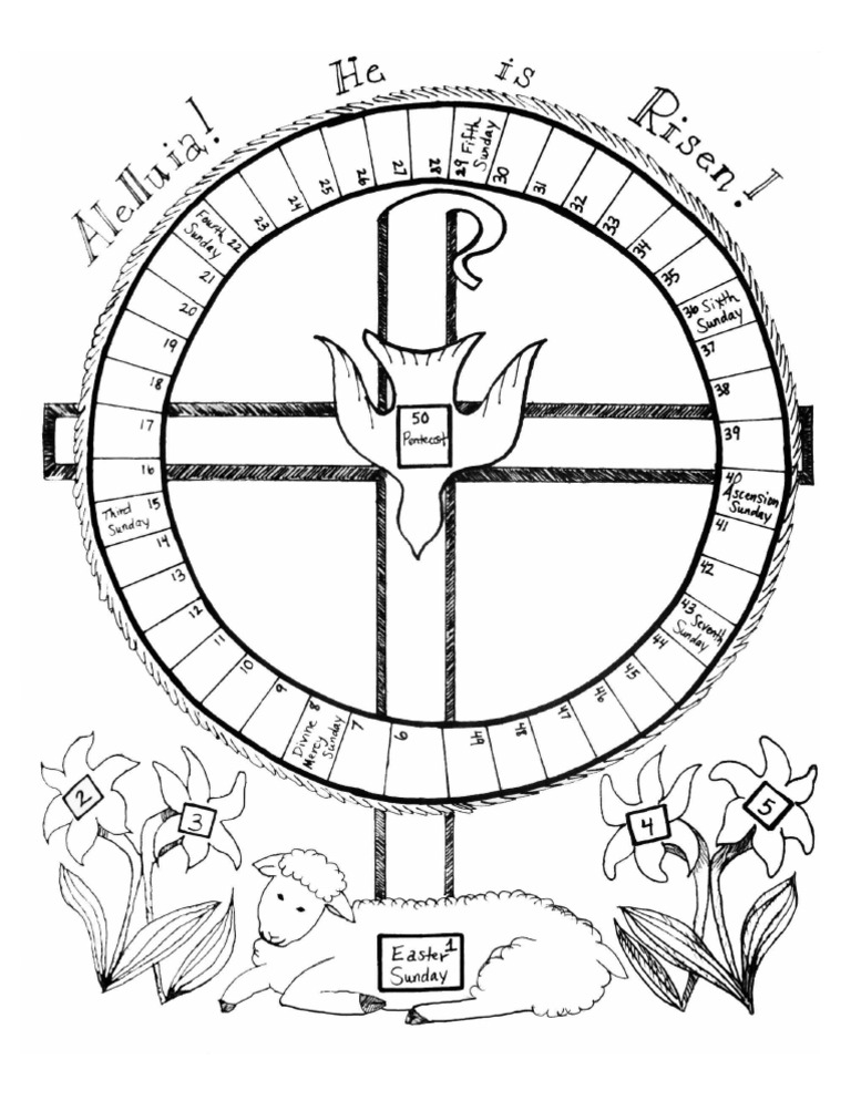 Easter Calendar Printable | PDF | Foreign Language Studies