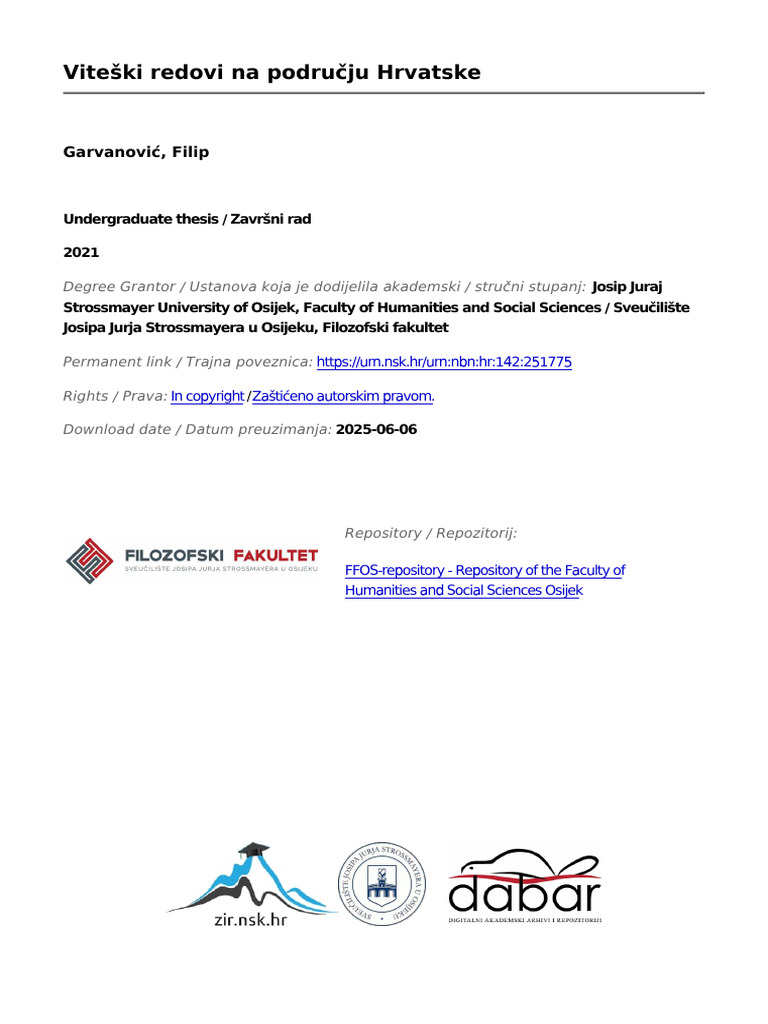 Završni Templarski Redovi u Hr | PDF