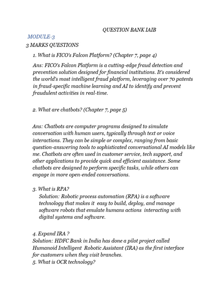 IAIB Module 3-5 QB | PDF | Internet Of Things | Intelligence (AI ...