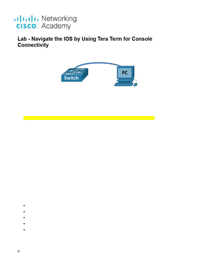 2.3.8 Lab - Navigate The IOS by Using Tera Term For Console Connectivity | PDF | Computer ...