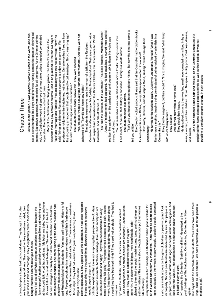 Brave New World Chapter 3 | PDF