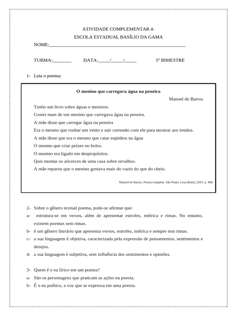 Atividade Complementar 4 - 6 4 | PDF