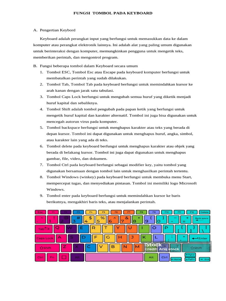 Fungsi Tombol Pada Keyboard | PDF