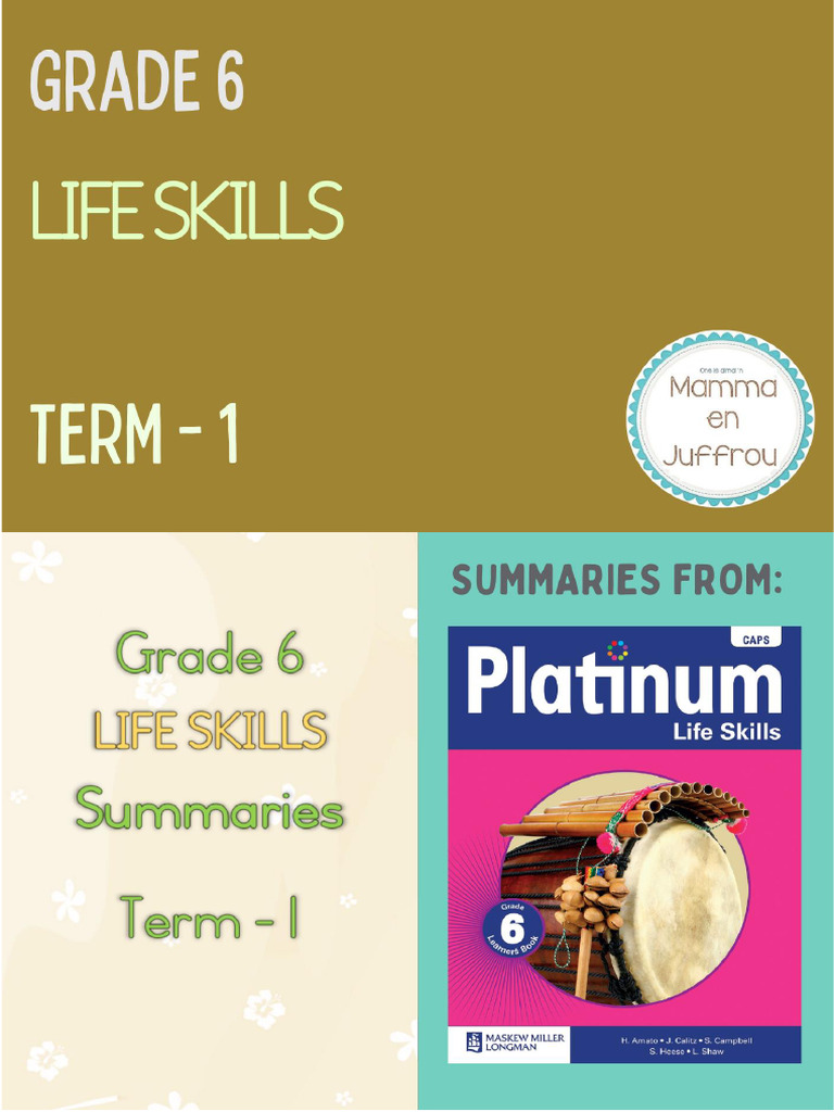 Grade 6 Life Skills Summaries Guide | PDF | Adolescence | Self Esteem