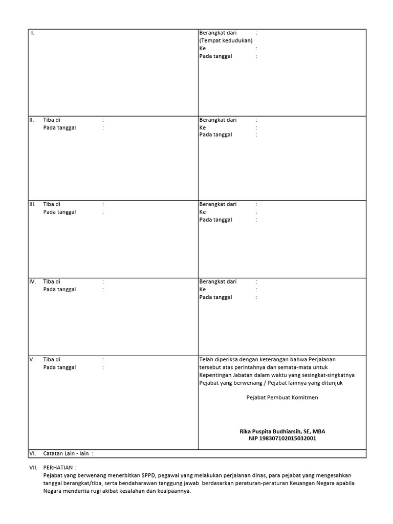 Format SPPD Februari 2025 | PDF