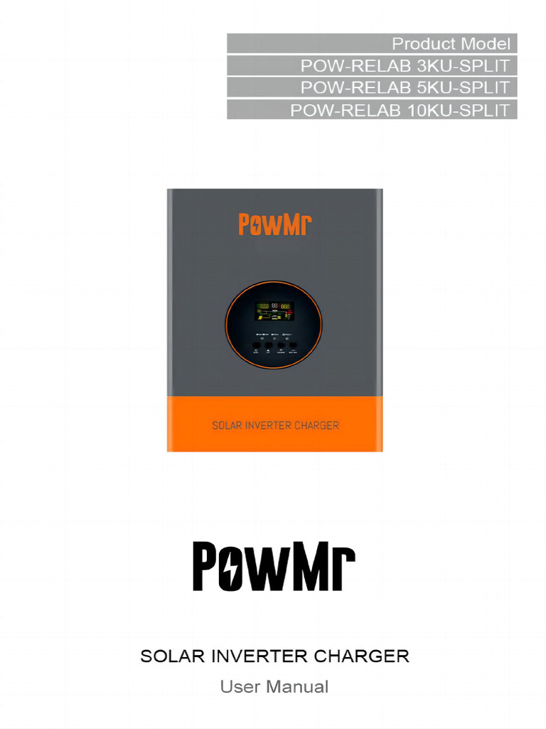 Pow-Relab-Split Series User Manual v1.5.0505 | PDF | Power Inverter | Photovoltaics