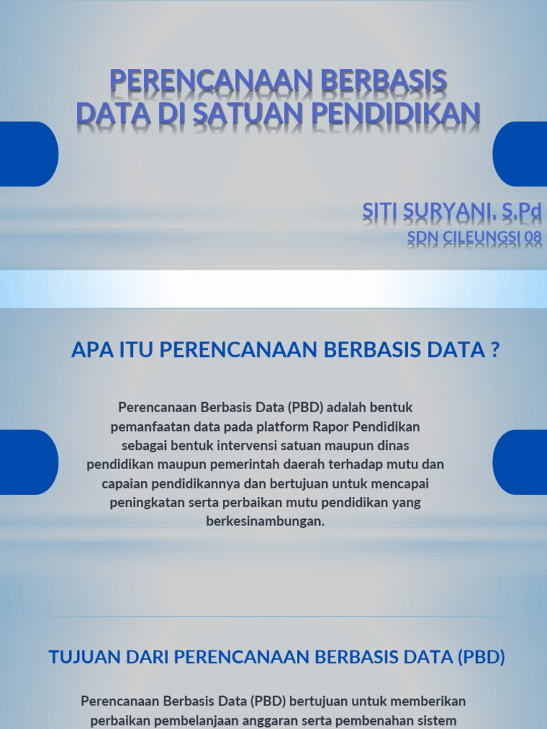 Perencanaan Berbasis Data | PDF