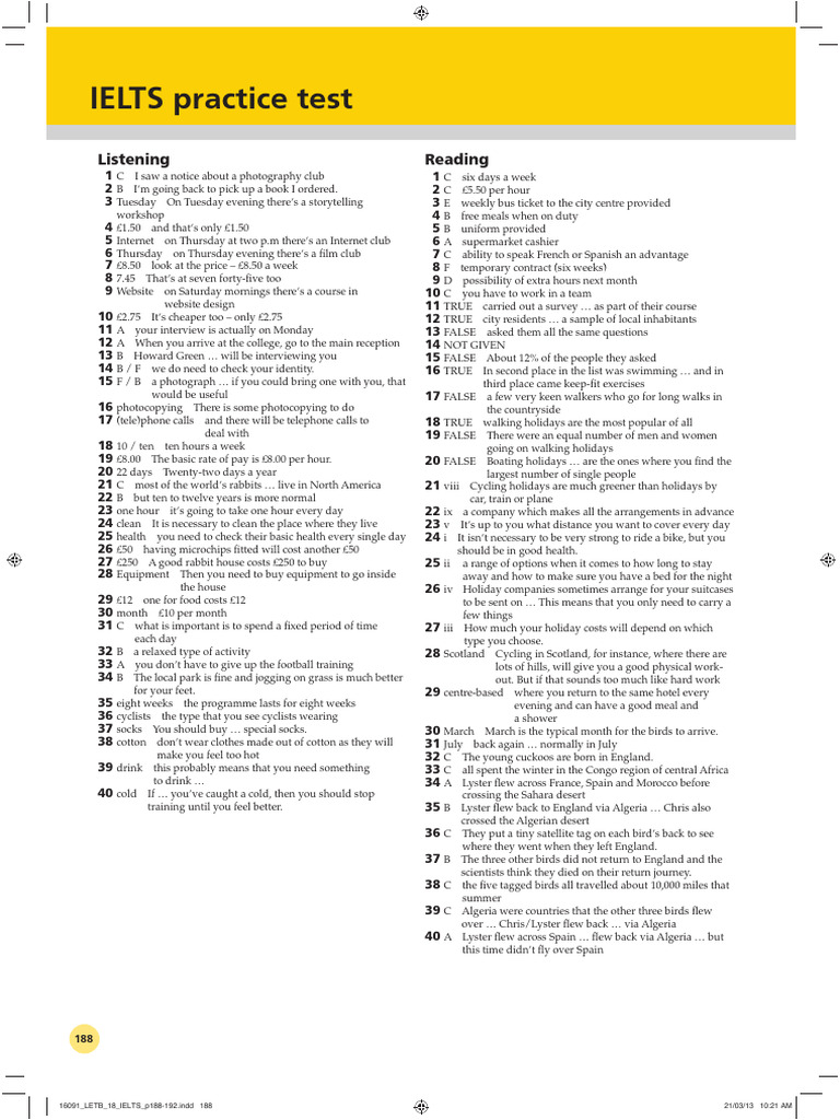 Skills-Test IELTS Beg-Elem Pre-Int TeacherNotes Audioscript AnswerKey ...