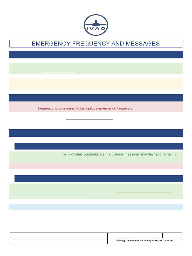 PP ADC Emergency Frequency | PDF | Transponder (Aeronautics) | Air ...