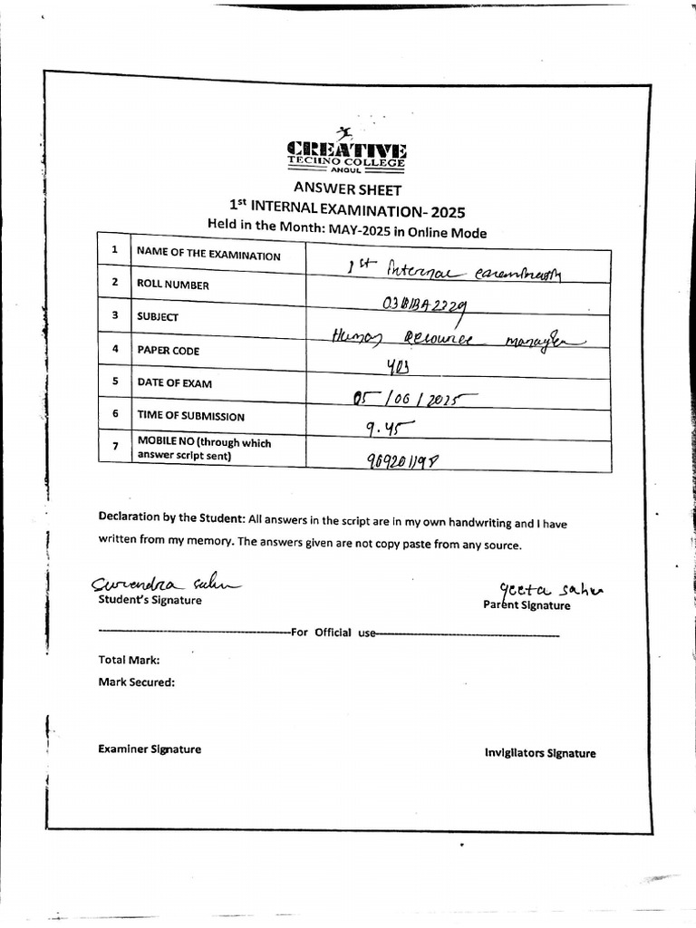 Surendra Sahu HRM | PDF