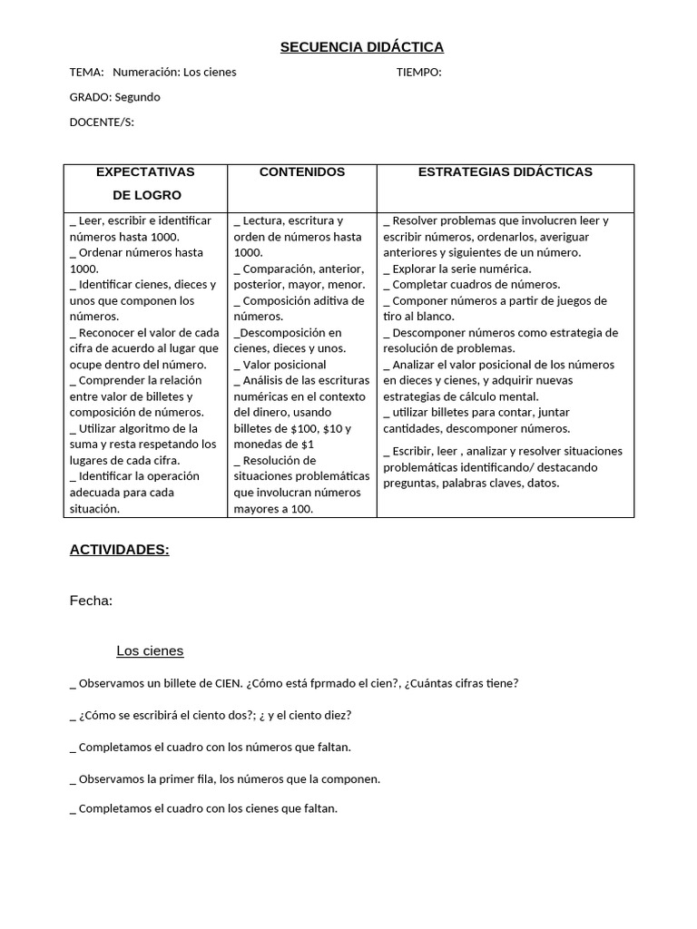 Comprendiendo los Cienes en Números | PDF | Aprendizaje | Escritura