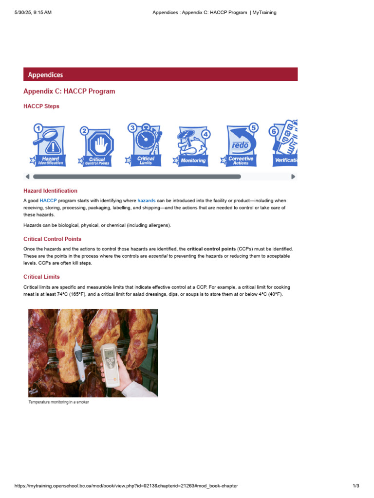 HACCP Program Overview and Guidelines | PDF | Food Safety | Hazard ...