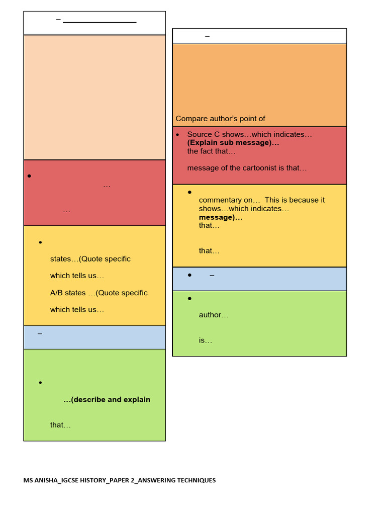 Paper 2 Igcse Structure Strip Pdf Knowledge Psychology