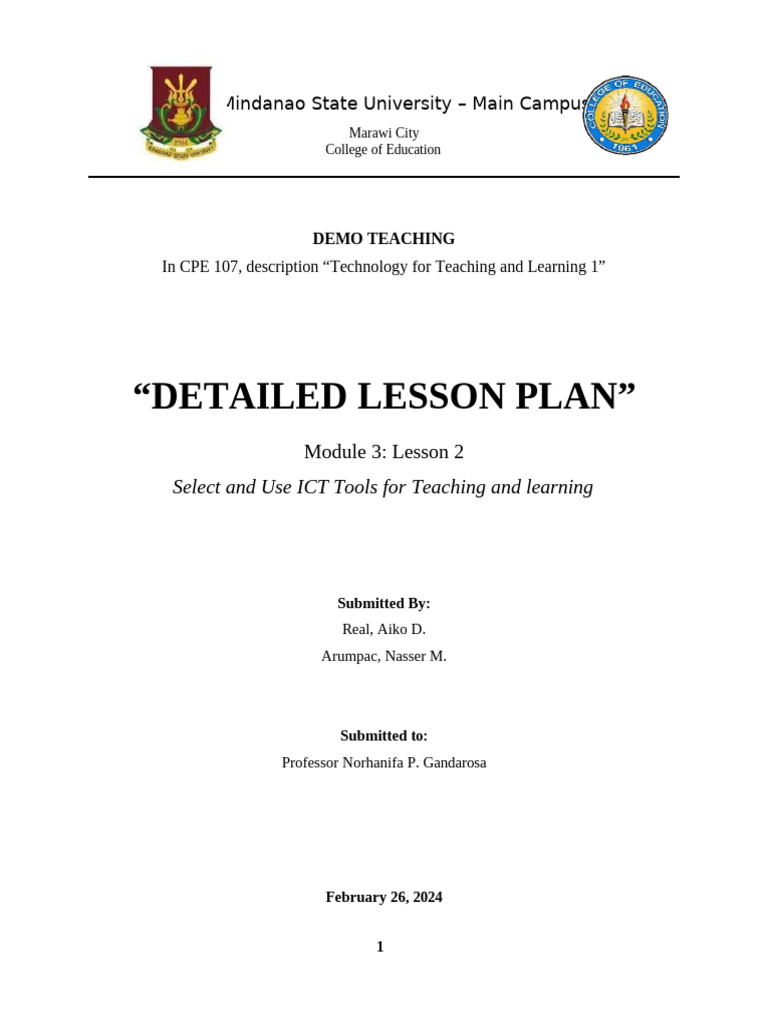 Module 3 Lesson 2-DLP (FINAL) | PDF | Educational Technology | Learning