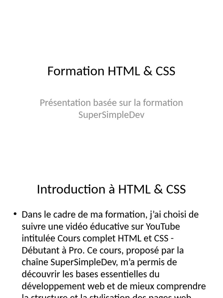 Presentation HTML CSS Extended | PDF | Html | Internet