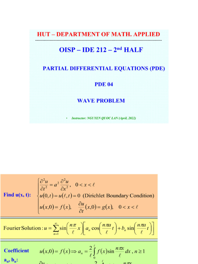 Wave Equation - Laplace | PDF