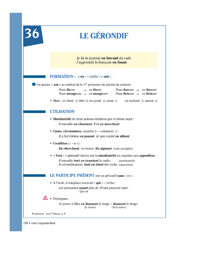 Le Gérondif Exercices | PDF