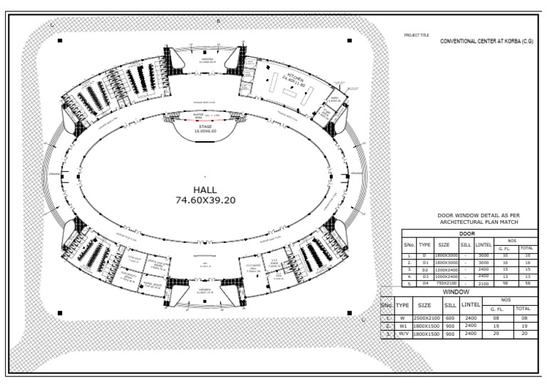 Conventional Hall Plan | PDF