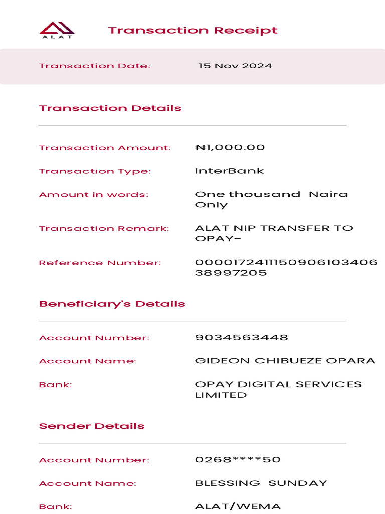 Transaction Receipt | PDF