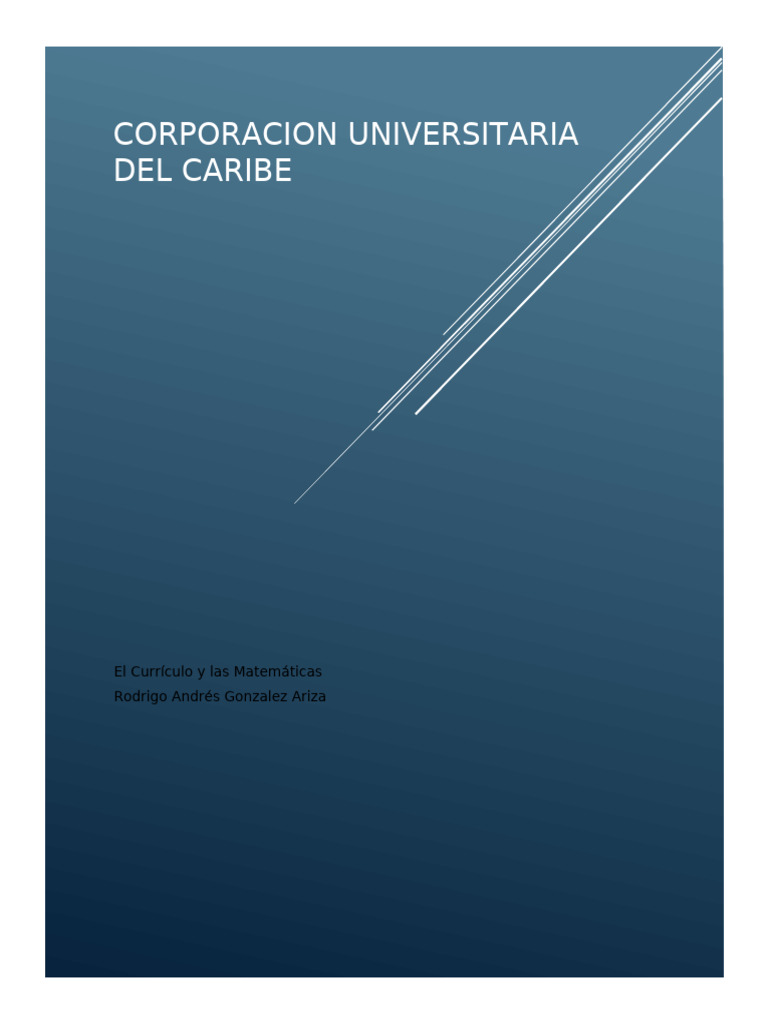 El Currículo y Las Matemáticas | PDF | Plan de estudios | Enseñando