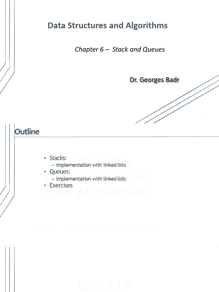 Chapter 6 - Stack and Queues | PDF | Queue (Abstract Data Type) | Formal Methods