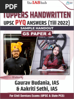 GS2 - Toppers - Handwritten - Upsc - Pyq - Ans - Till 2022RP | PDF