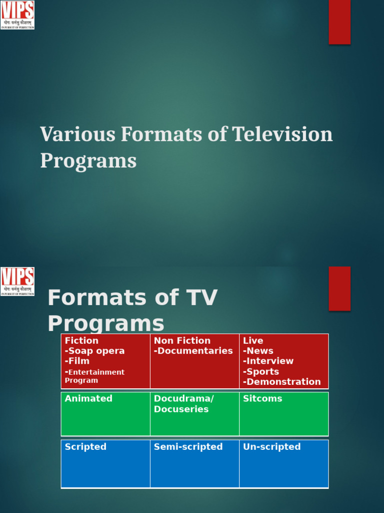 Types of TV Program Formats Explained | PDF | Entertainment
