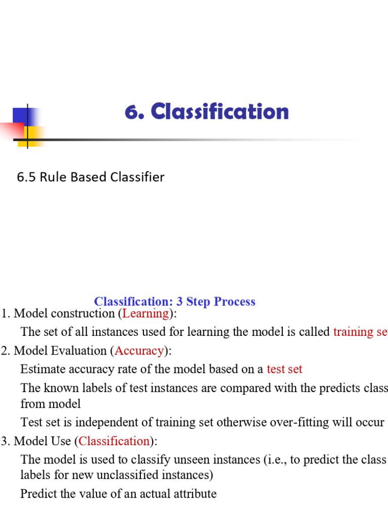 Unit6 - 5 Rule Based Classifier | PDF | Statistical Classification | Accuracy And Precision