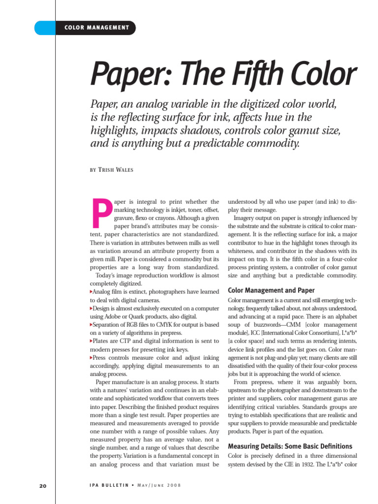 G7 - Paper The Fifth Color | PDF | Color | Light