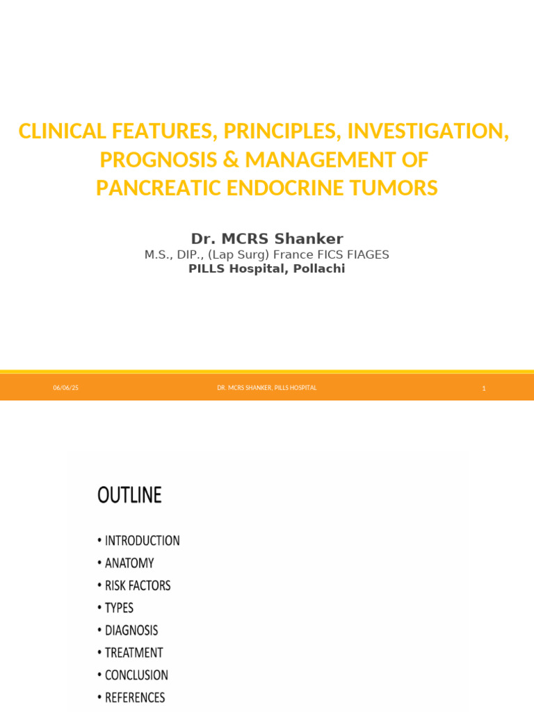 Pancreatic Endocrine Tumors Overview | PDF | Diseases And Disorders ...