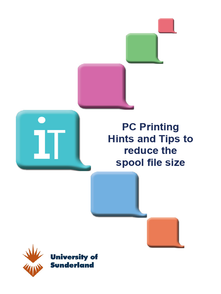 Reduce Spool File Size for Printing | PDF | Printer (Computing) | Computing
