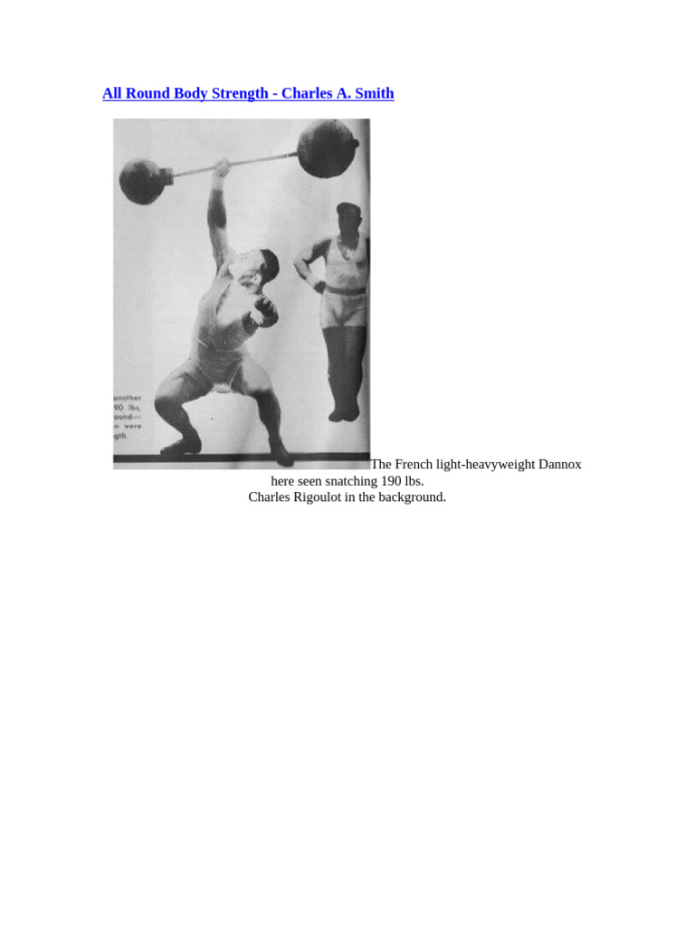 All-Round Body Strength Techniques | PDF | Weight Training