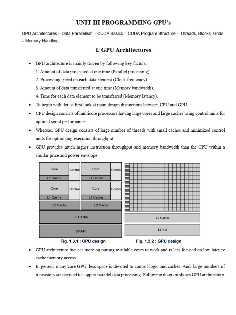 DS1822 - Parallel Computing-Unit3 | PDF | Parallel Computing | Graphics Processing Unit