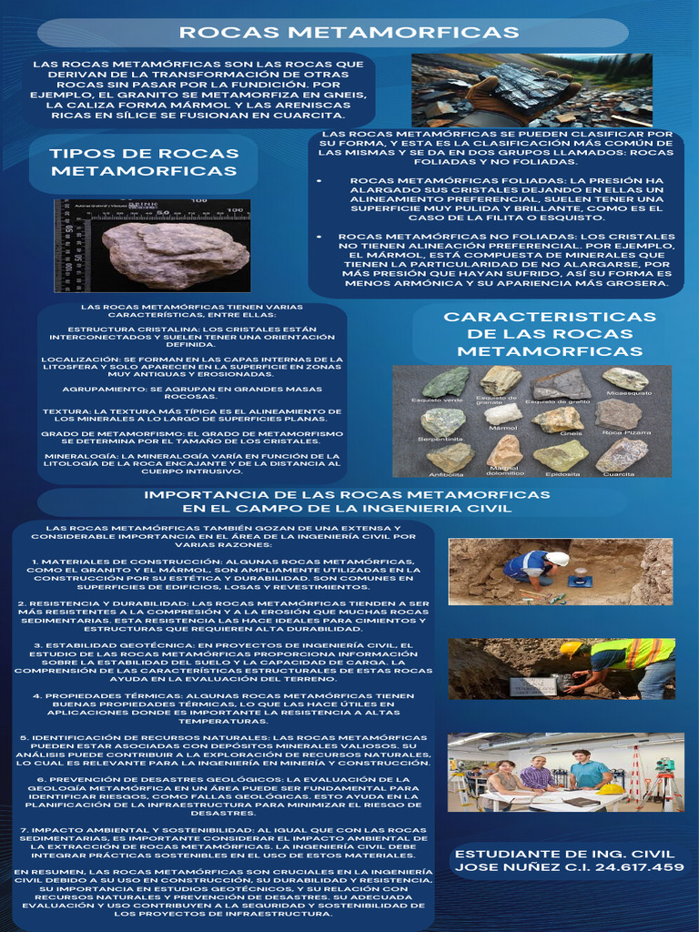Características de las Rocas Metamórficas | PDF | Roca (geología ...