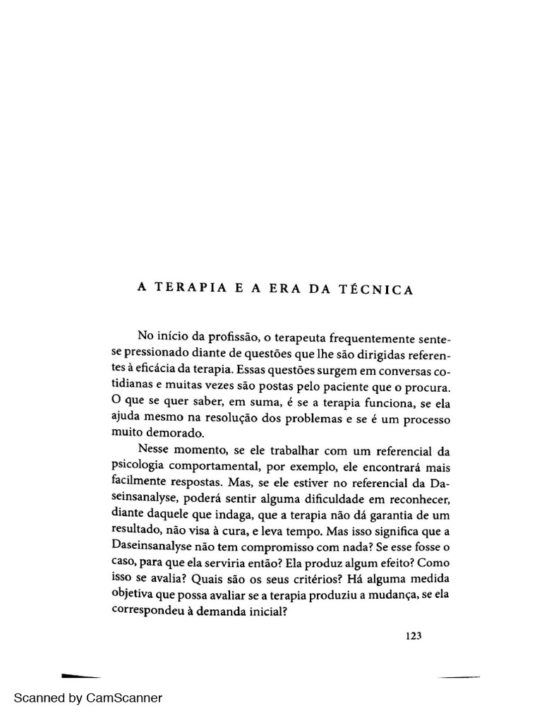 A Terapia Na Era Da Tecnica CAP7 | PDF