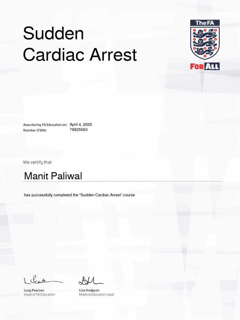 SCA Certificate | PDF