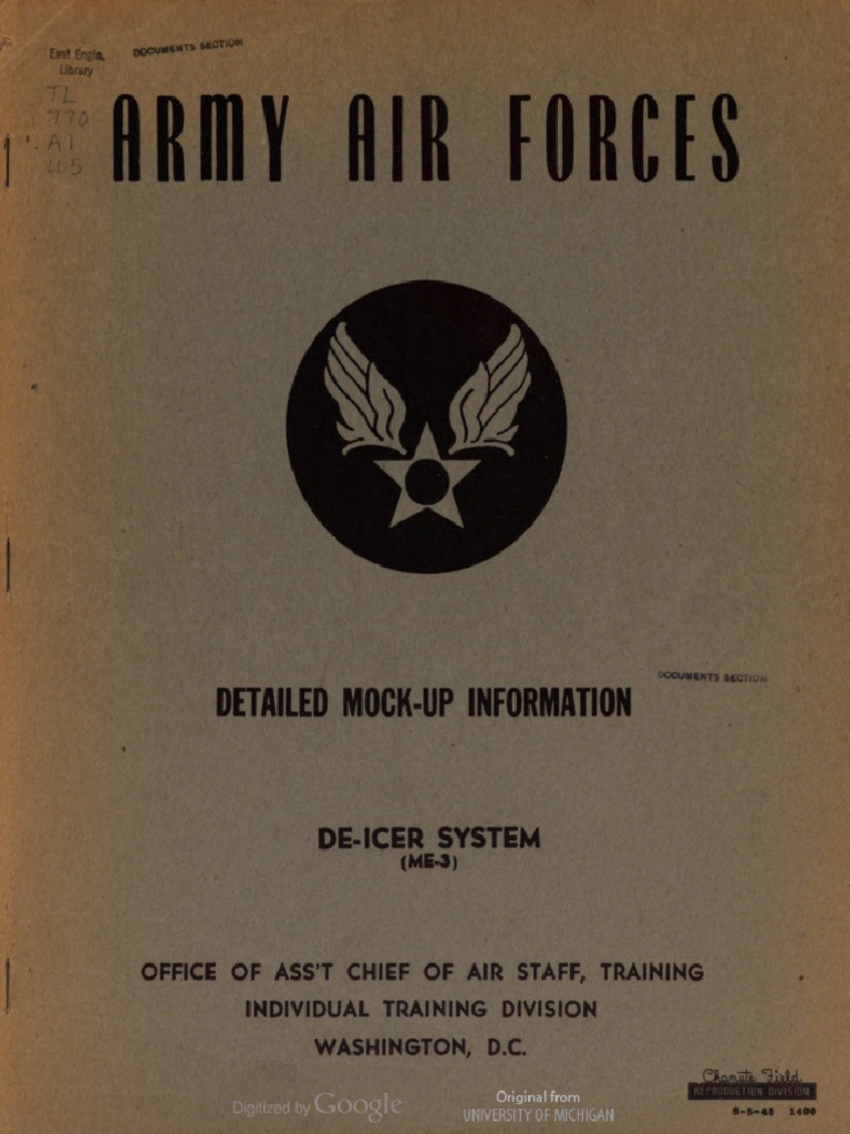 Detailed Mock-Up De-Icer System | PDF