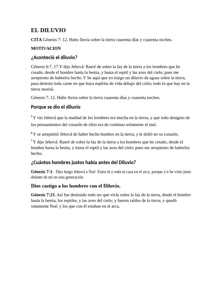 El Diluvio | PDF