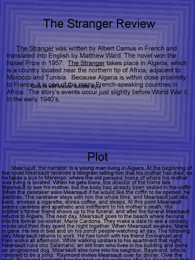 The Stranger Review: Click To Edit Master Subtitle Style | PDF ...