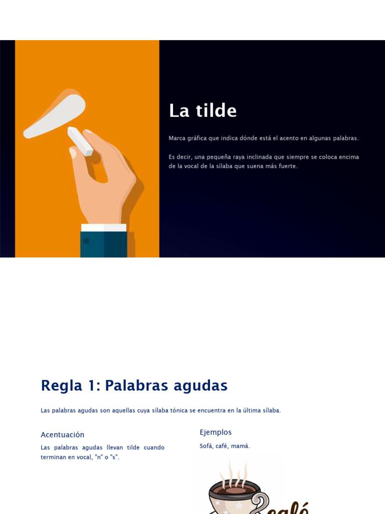 Reglas Uso de La Tilde para Mejorar La Ortografía | PDF | Voz humana ...