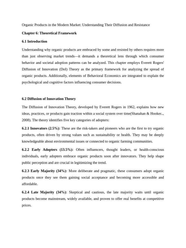 Chapter 6 Theoretical Framework | PDF | Behavioral Economics | Innovation