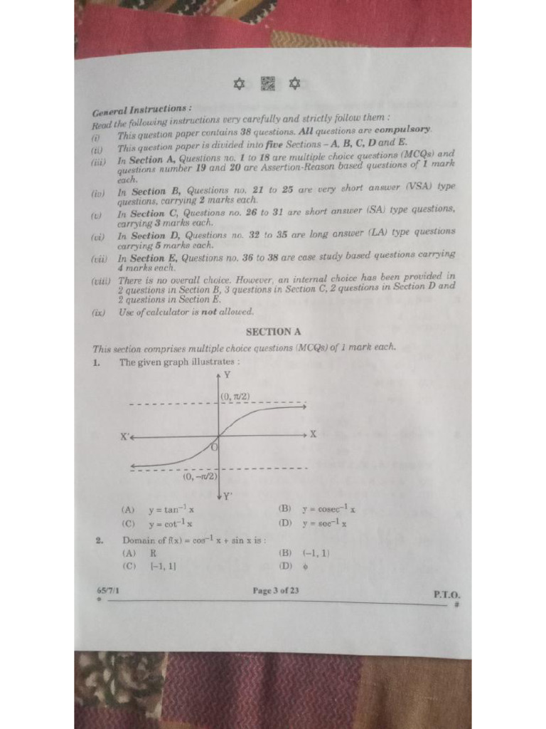 Maths Question Paper 2025 | PDF