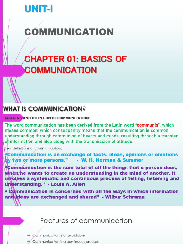 Understanding Communication Basics | PDF | Communication | Cognition