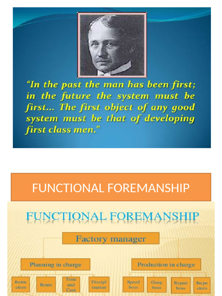 FW Taylor Scientific Management | PDF | Business