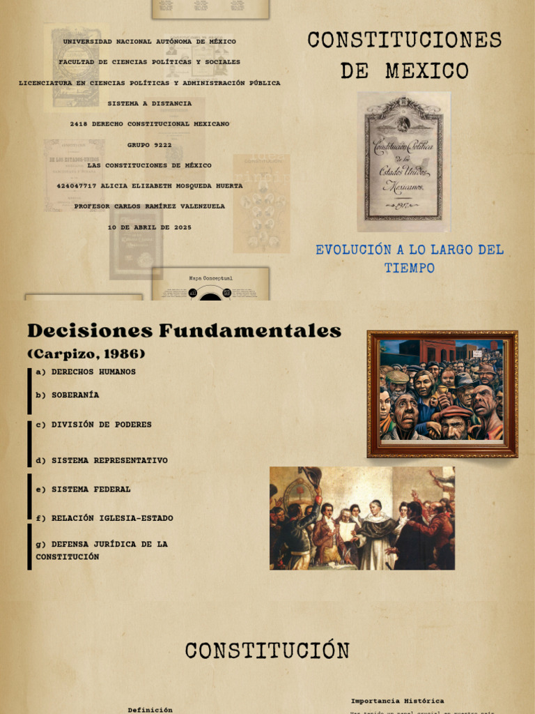 Linea Del Tiempo Constituciones de México | PDF | Constitución | México