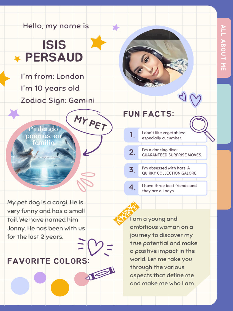 All About Me School A4 Document | PDF