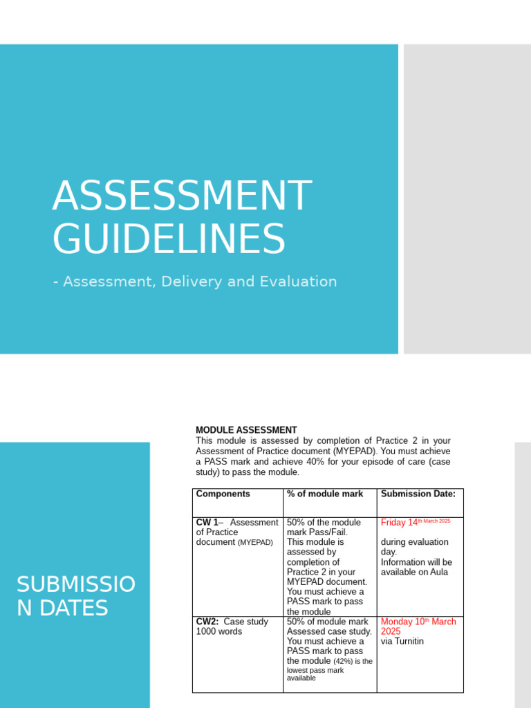 Assessment Guidance 1 | PDF | Nursing | Patient