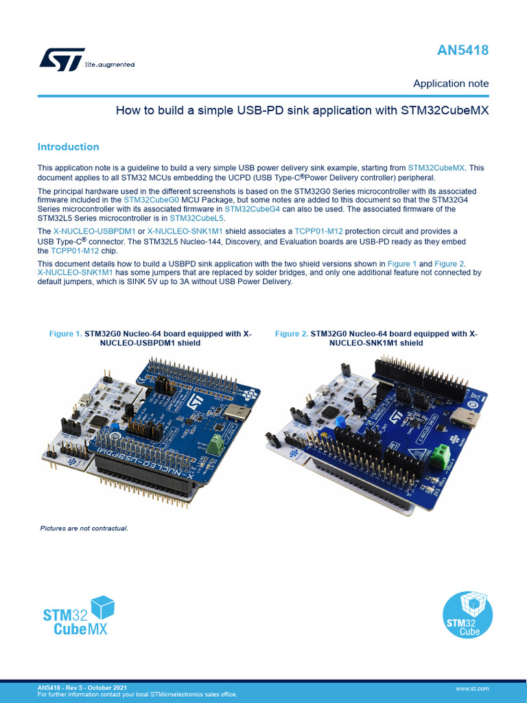 Build USB-PD Sink with STM32CubeMX | PDF | Microcontroller | Usb