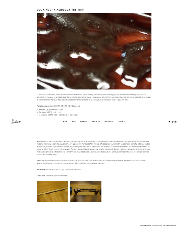 Adhesivo Aerodux 185 HRP: Cola Negra | PDF