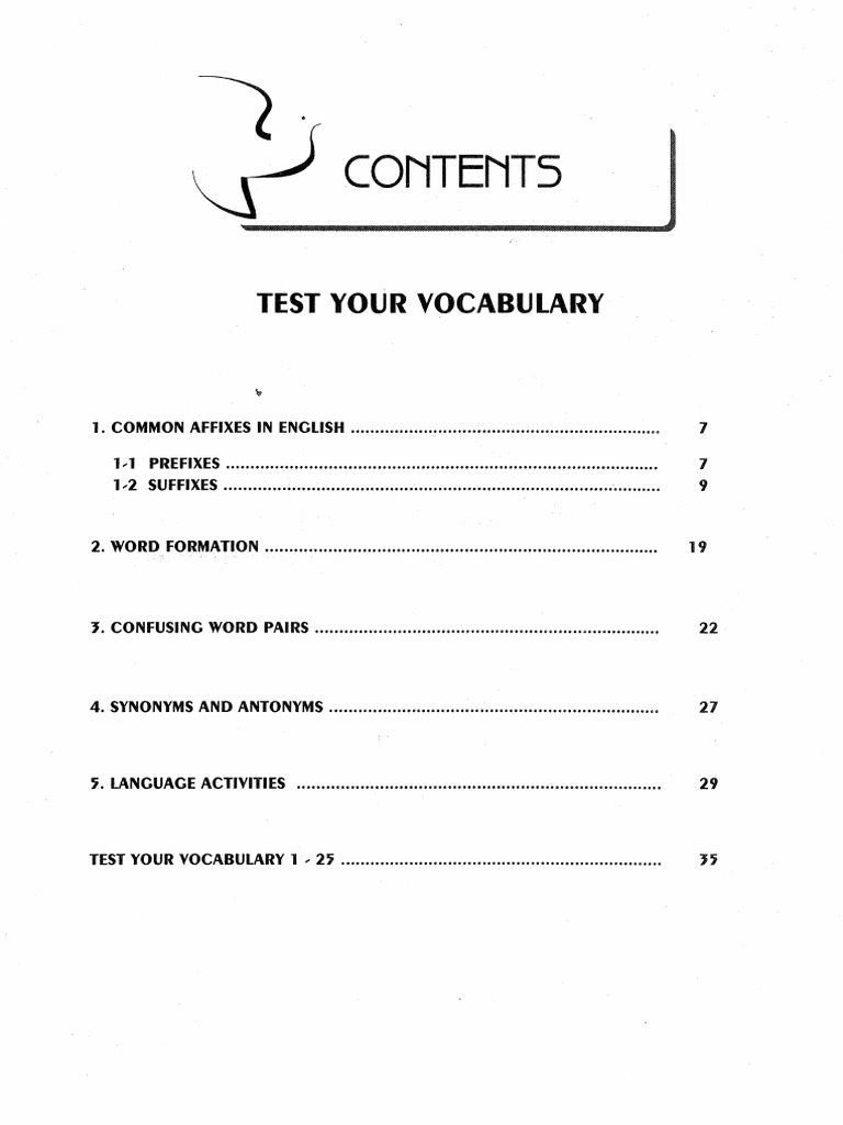 ELS - Test Your Vocabulary 1 | PDF
